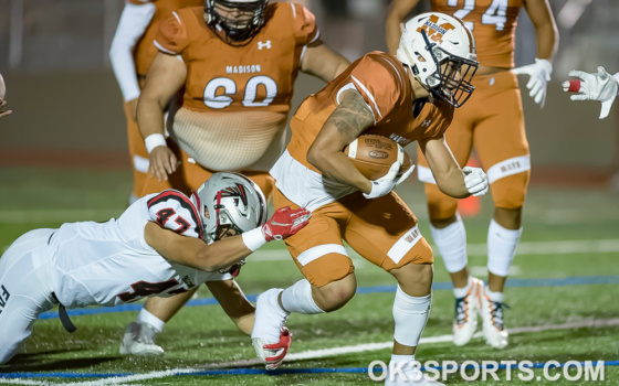 FOOTBALL: Madison 28, Stevens 21: Mavericks holds off Falcons - OK3Sports